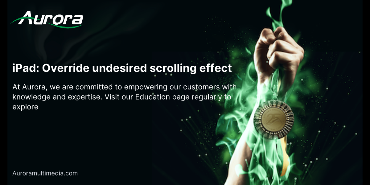 iPad: Override undesired scrolling effect